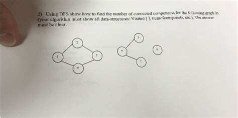 solved 2 using dfs show how to find the number of connected