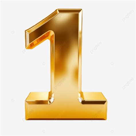 Beautiful Number One 1 Written With Gold Beautiful Number One 1 One 1