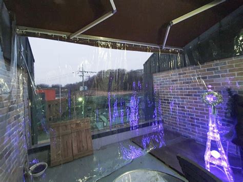 테라스 어닝 방풍 방한 우레탄 비닐커튼 설치 한파도 두렵지 않아요