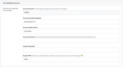 Managing Your Account