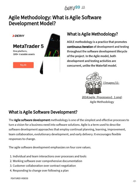agile methodology what is agile software development model pdf