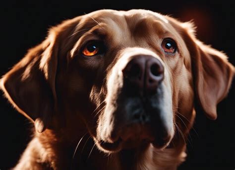 Premium Photo | A red labrador retriever dog