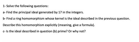 Solved Solve The Following Questions A Find The Chegg