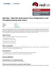 Red Hat Enterprise Linux Diagnostics And Troubleshooting With Exam Pdf Red Hat Red Hat
