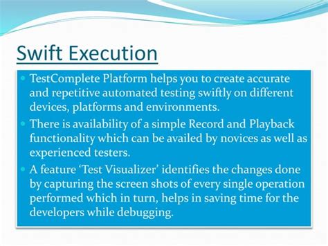 TestComplete A Sophisticated Automated Testing Tool By SmartBear PPTX