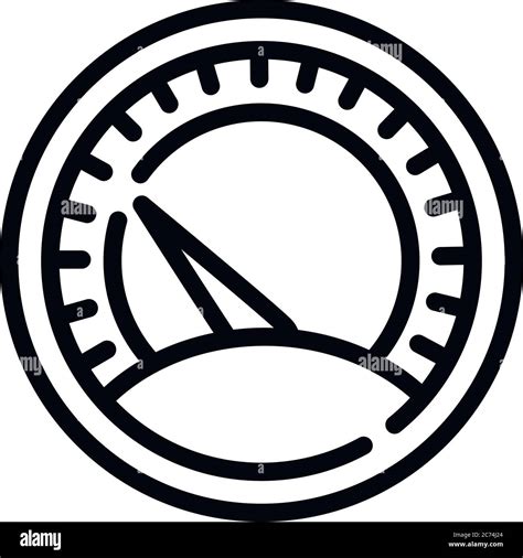 Classic Speedometer Icon Outline Classic Speedometer Vector Icon For Web Design Isolated On