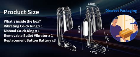 Pramtme Penis Sleeve Vibrating Cock Ring Pack Of 2 Adult Sex Toys For Men