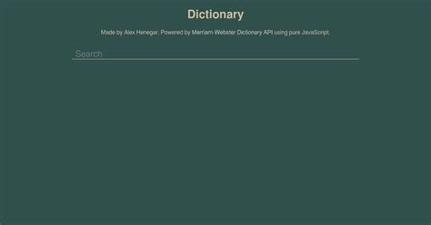 Dictionary Api Codesandbox