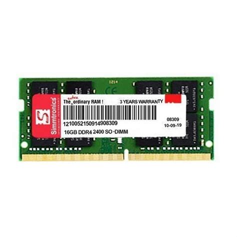 DDR SDRAM 8 GB Simmtronics DDR 4 Laptop 16GB Ram For Desktop Dual Channel At 1500 Piece In