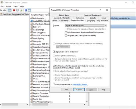 Certificate For Web Gui Aruba 6300m Windows 2022 Server Wired Intelligent Edge
