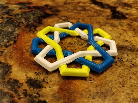 Multi Material Interlocking Rings Puzzle By Abefm Download Free Stl
