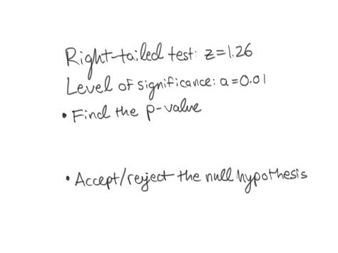 Solved Find The P Value For The Indicated Hypothesis Test With The Given Standardized Test
