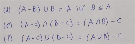 D AB B A Iff BA E AC BC AB C F Chegg Com