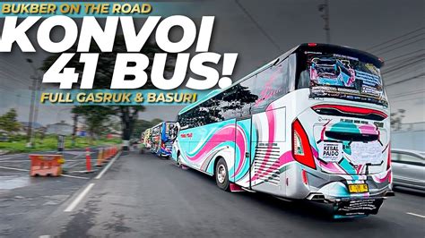 PERANG TELOLET BASURI 41 UNIT BUS ARTIS, SAMPAI ADA YANG GASRUKK ...