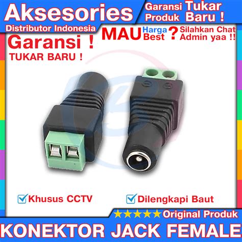 Jual Konektor Jack Dc Female Untuk Cctv Analog Shopee Indonesia