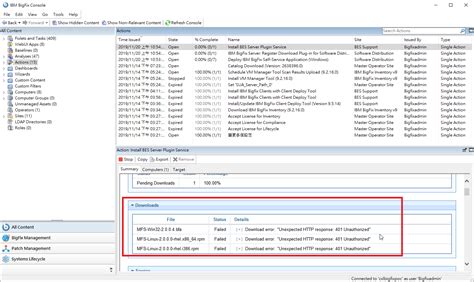 get download error unexpected response 401 unauthorized