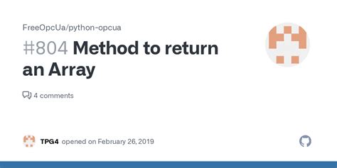 Method To Return An Array · Issue 804 · Freeopcuapython Opcua · Github