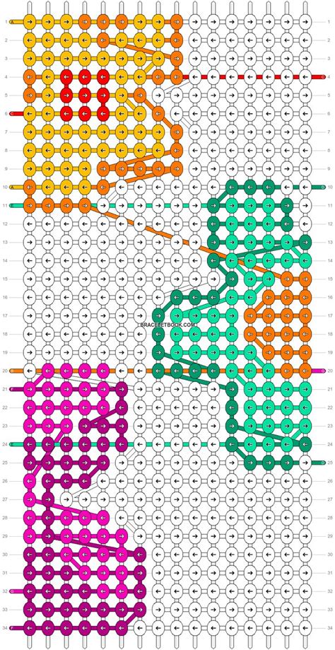 Alpha Pattern 74574 Friendship Bracelet Patterns Easy Alpha