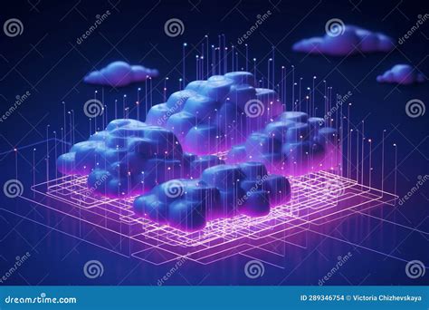 Technology Cyberspace Computing Cloud Web Networking Stock Illustration Illustration Of