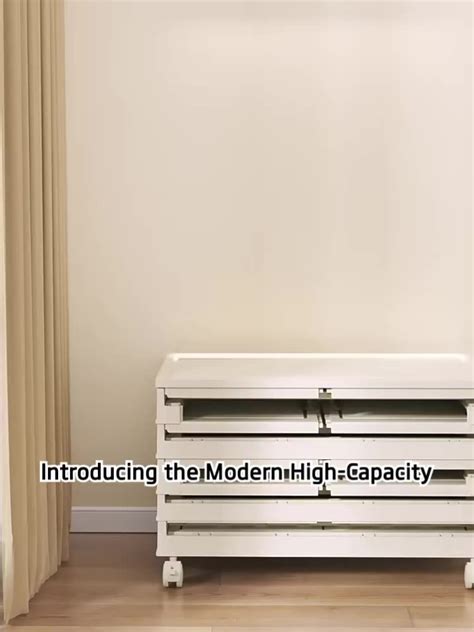 Stackable Folding Plastic Storage Boxes With Wheels Collapsible Wardrobe Cabinet Household Toys