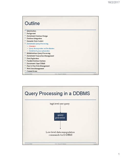 Outline Distributed Query Processing Pdf Databases Mathematical
