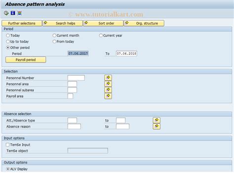 Pc00 M08 Pattern Sap Tcode Absence Pattern Analysis Transaction Code