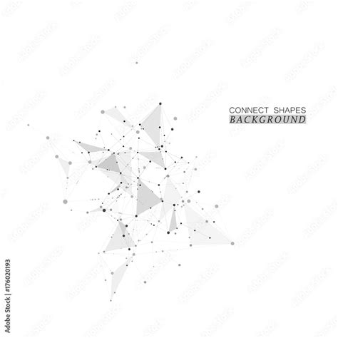 Abstract Science Background With Connected Dots And Lines Molecular Artificial Neural Network