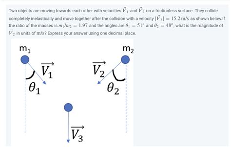 Solved Two Objects Are Moving Towards Each Other With