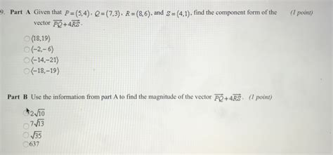Solved Part A Given That P Q R And Chegg