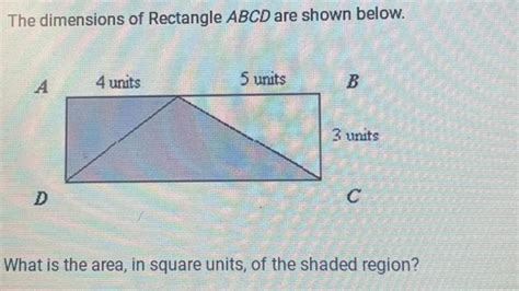 Solved what is the area in square units, of the shaded | Chegg.com