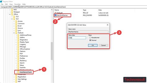 How To Increase The Limit Of AutoComplete List In Outlook Technoresult