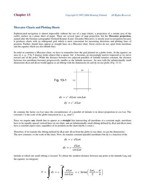 Chapter 13 Mercator Charts And Plotting Sheets Download Free Pdf