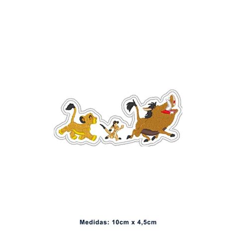 Patch Bordado Rei Leão Simba Timão E Pumba Andando Elo7
