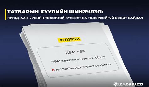 Татварын шинэчлэл ба ААН үүдийн туйлын хүсэл