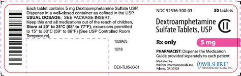 Dailymed Dextroamphetamine Sulfate Tablet