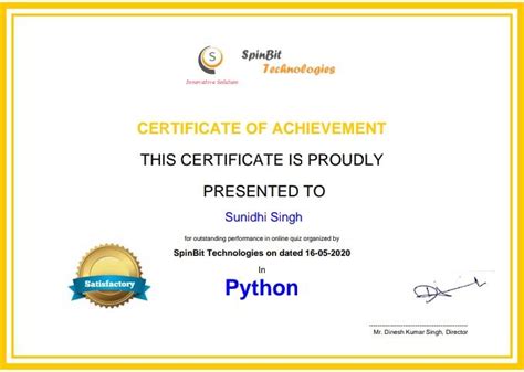 Sunidhi Singh On Linkedin Pythonprogramming Coding Spinbit Completed