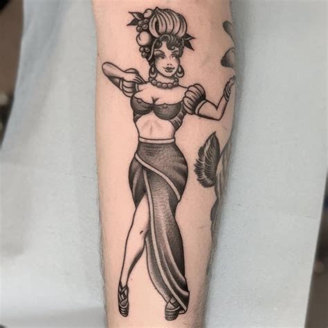 50s Pin Up Girl Tattoo