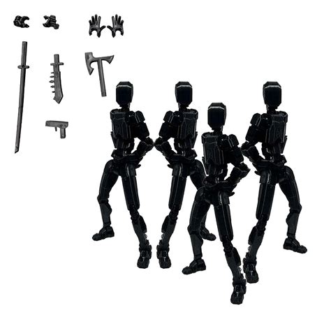 Scgsy Titan 13 Action Figure T13 Action Figure Robot Stikbot Toys With Weapon Accessories 3d