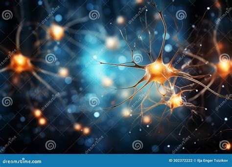 Abstract Neuron Cells With Vibrant And Colorful Background For