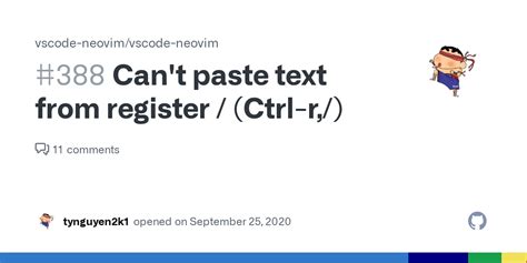 Cant Paste Text From Register Ctrl R · Issue 388 · Vscode Neovimvscode Neovim · Github