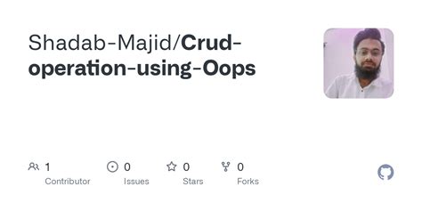 GitHub Shadab Majid Crud Operation Using Oops