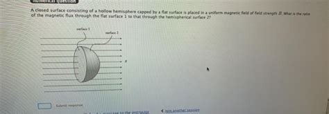 Solved Ustion A Closed Surface Consisting Of A Hollow