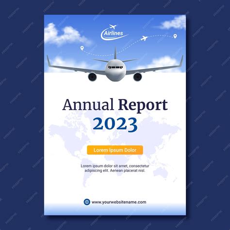 현실적인 항공사 템플릿 디자인 무료 벡터