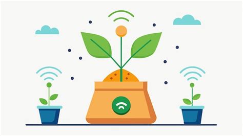 Premium Vector An Image Of A Smart Seed Bag Equipped With Sensors And