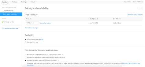 Ios Itunes Connect Availability Of App To All Territories Not Reflecting Stack Overflow