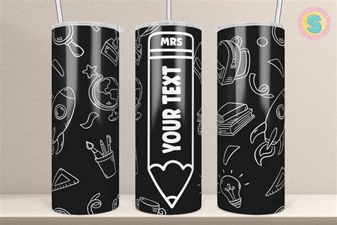 Teacher Add Your Own Name Tumbler Wrap Graphic By Sunshine Design