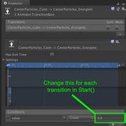 Animator Access And Change Transition Condition Float In Start Unity Engine Unity