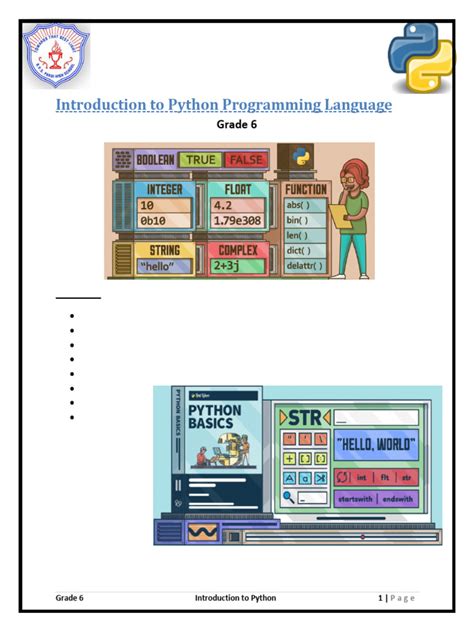 Python For Grade 6 Pdf