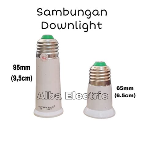 Jual Fitting Lampu Sambungan Downlight Sambung Lampu Extension 65mm 95mm 65mm Jakarta