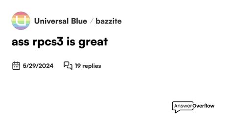 Ass Rpcs3 Is Great Universal Blue